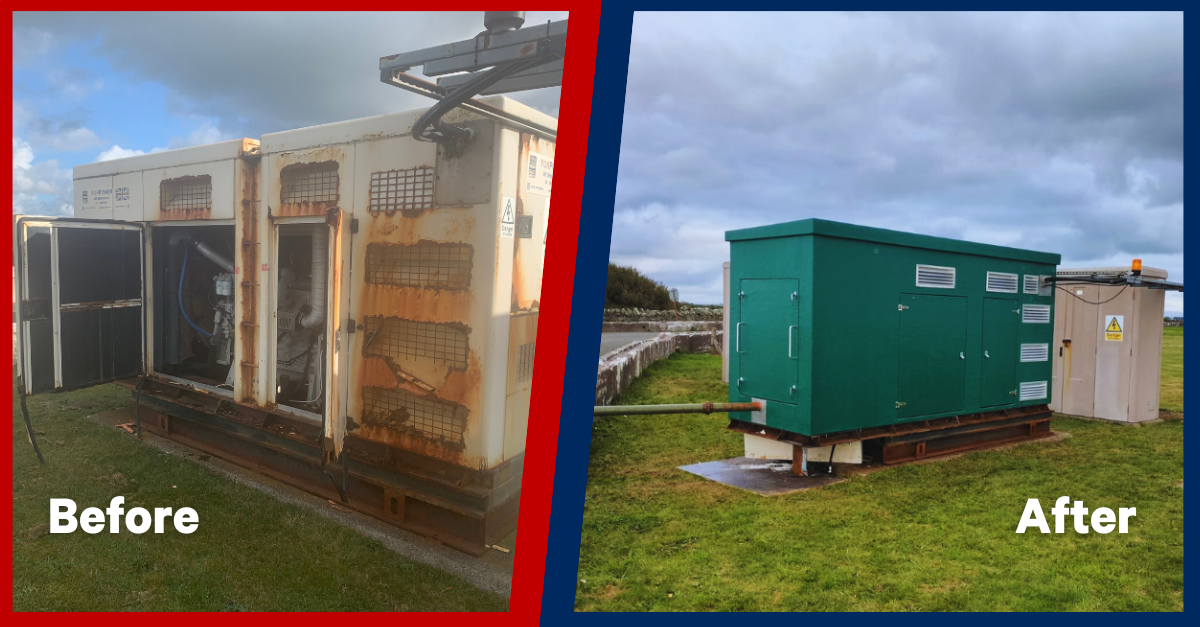Generator Canopy replaced at an Airfield in Wales - YorPower